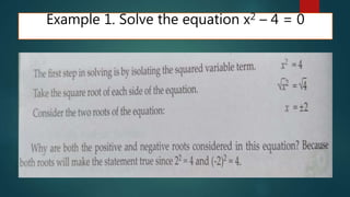 Extracting the root | PPTX