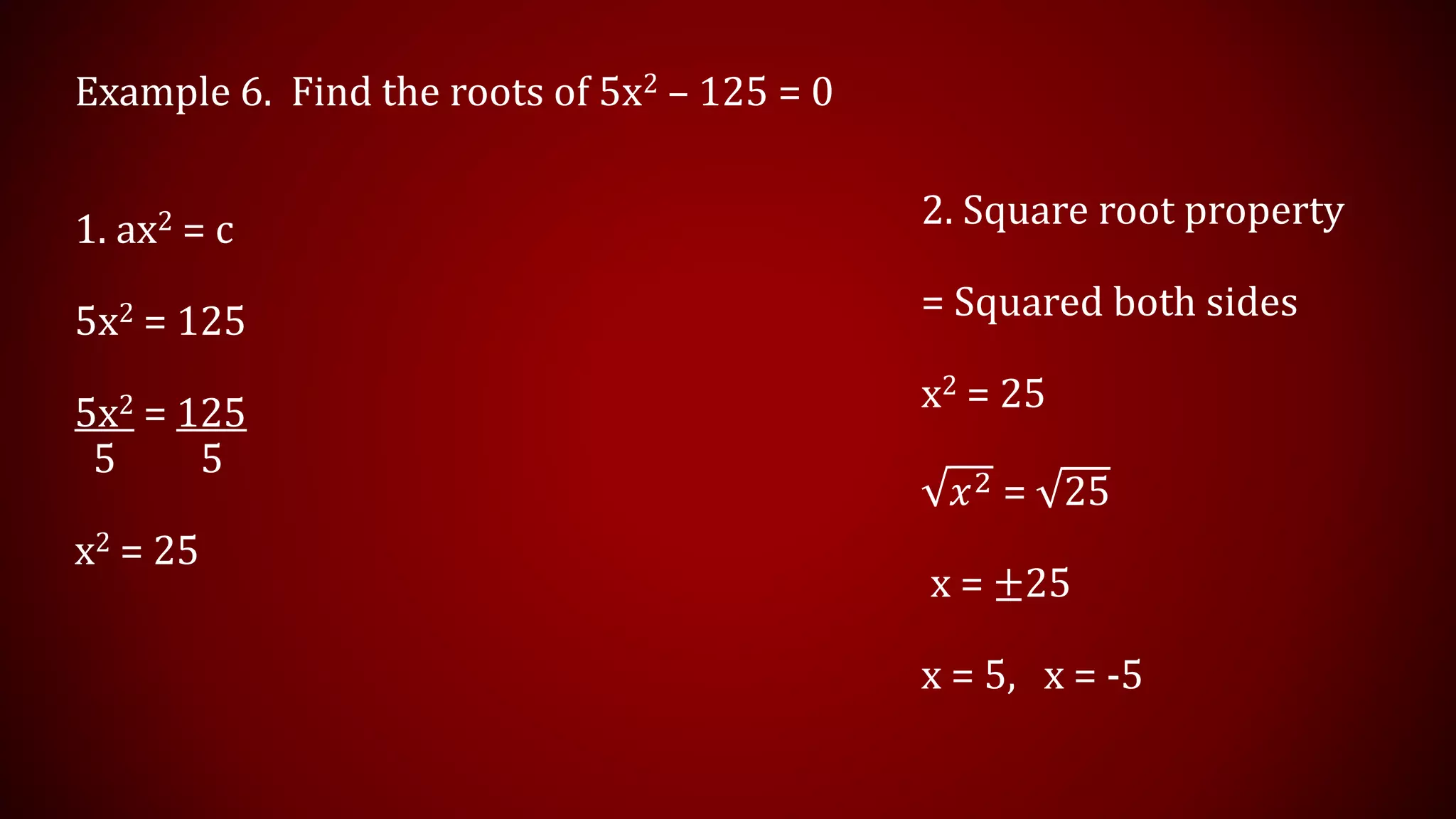 Extracting the roots | PPTX