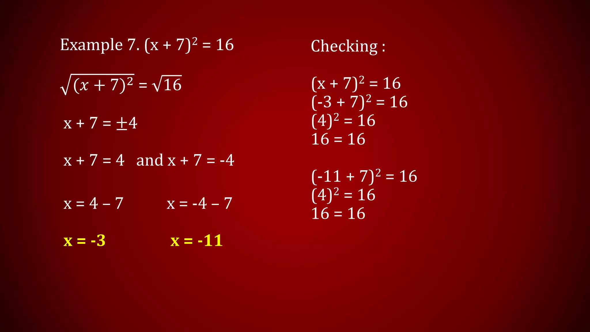 Extracting the roots | PPTX