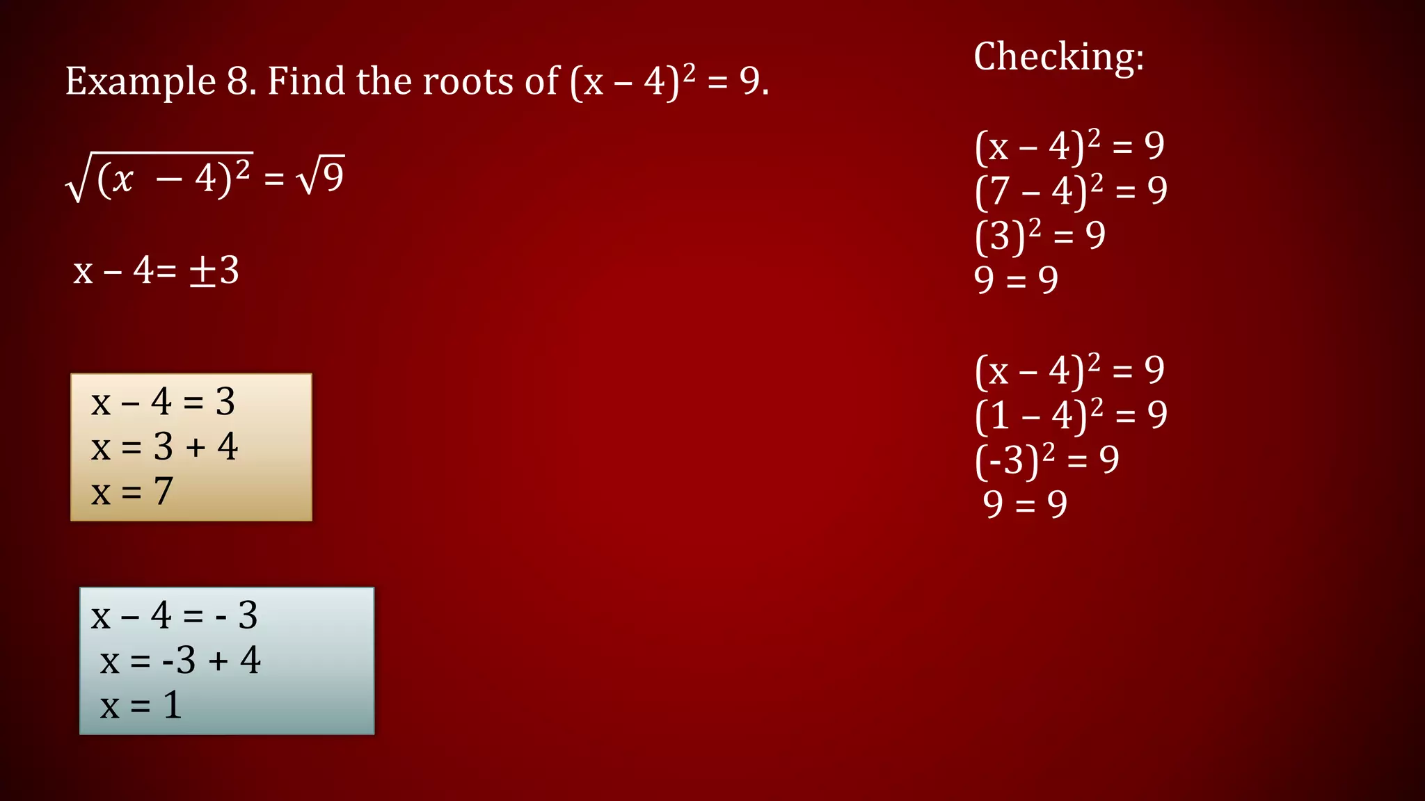 Extracting the roots | PPTX