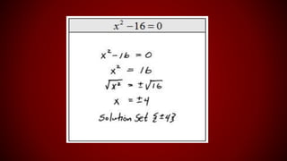 Extracting the roots | PPTX