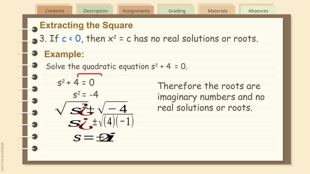 Solving quadratic equation by extracting the square.pptx