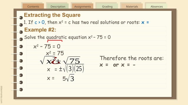 Solving quadratic equation by extracting the square.pptx