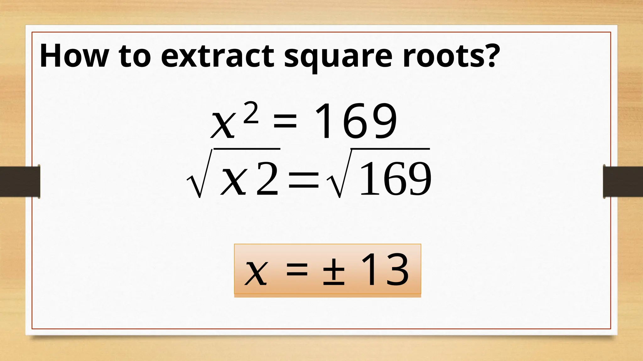 Extracting the square root for grade 9.pptx | Physics | Science