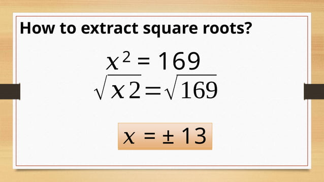 Extracting the square root for grade 9.pptx | Physics | Science