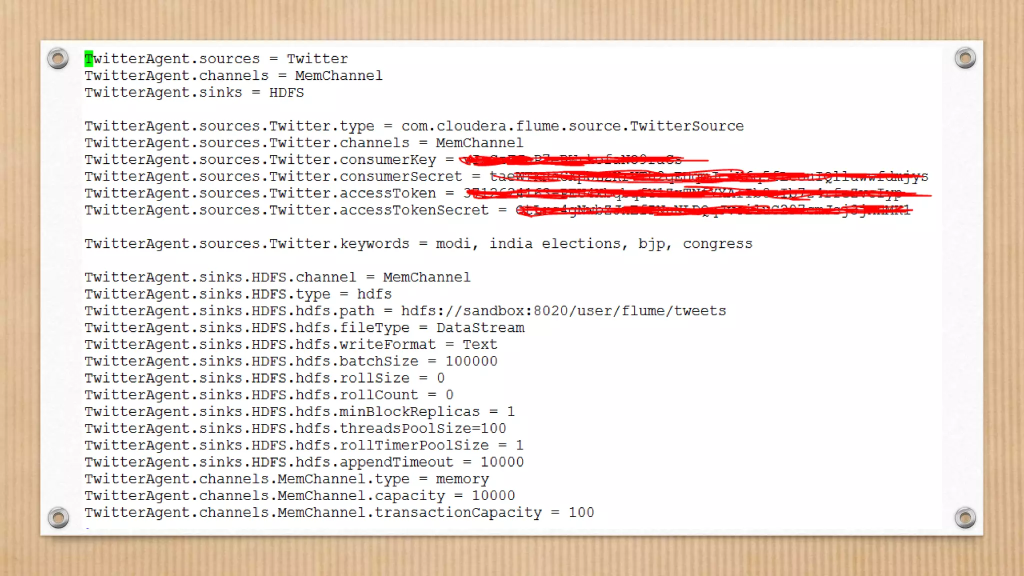 Extracting twitter data using apache flume | PPT