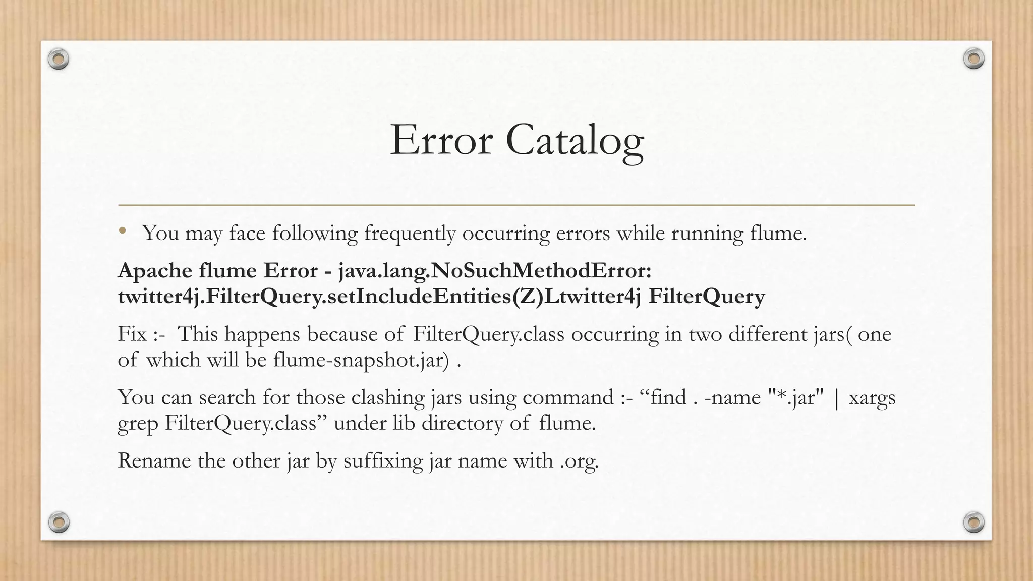 Extracting Twitter Data Using Apache Flume Ppt