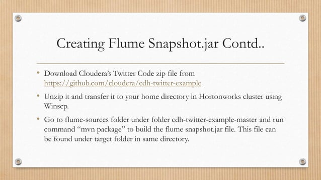 Extracting Twitter Data Using Apache Flume Ppt