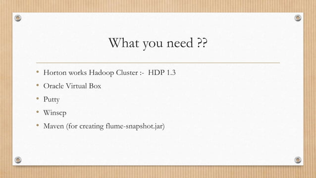 Extracting Twitter Data Using Apache Flume Ppt