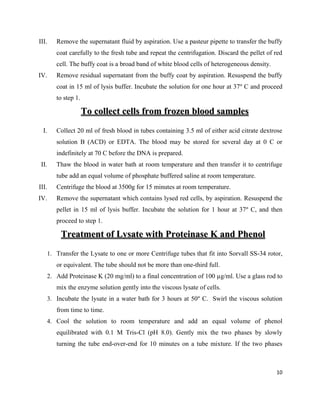 Human Genomic DNA Isolation Methods | PDF | Biological Sciences | Science