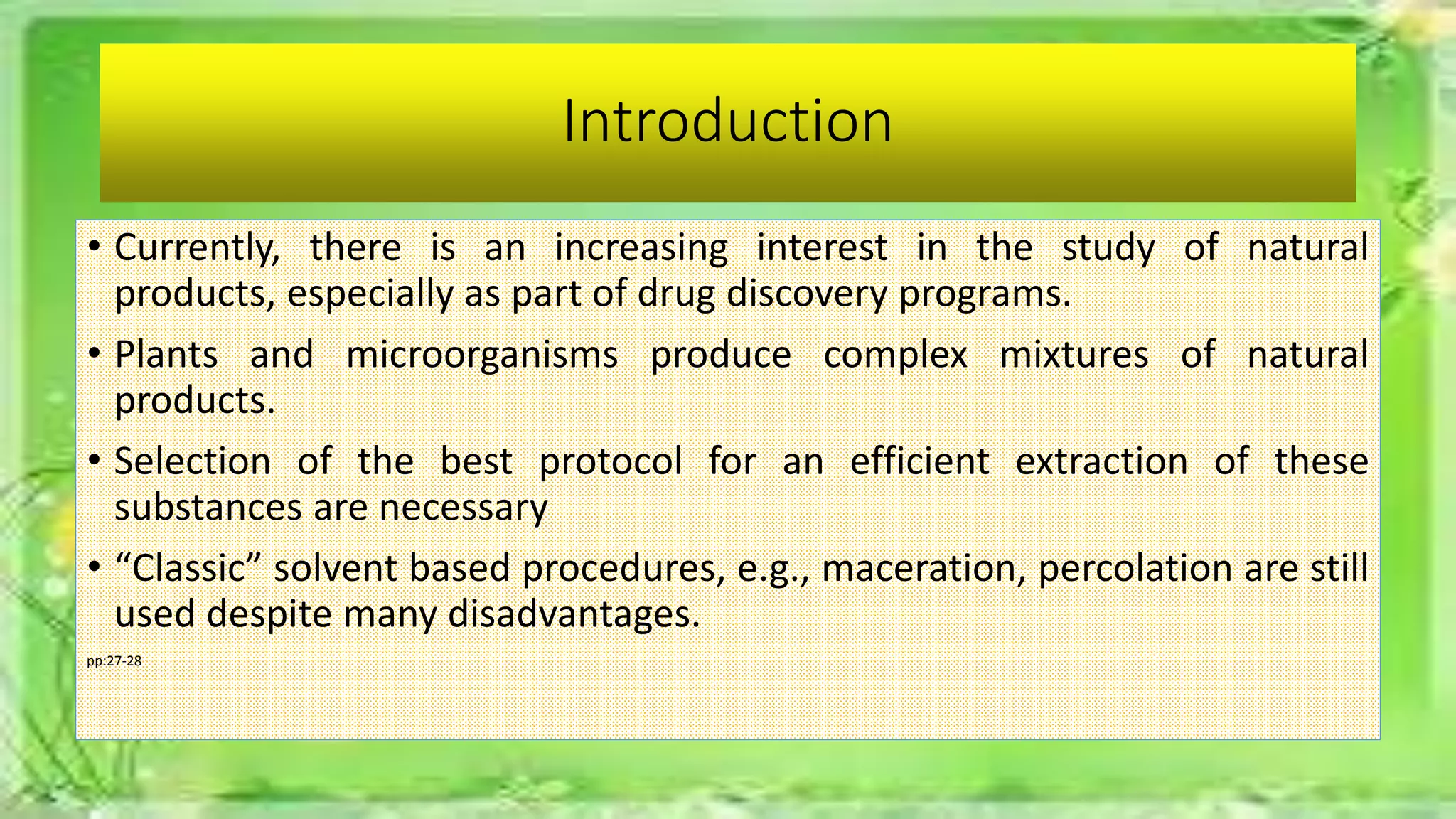 Extraction of herbal drugs | PPTX
