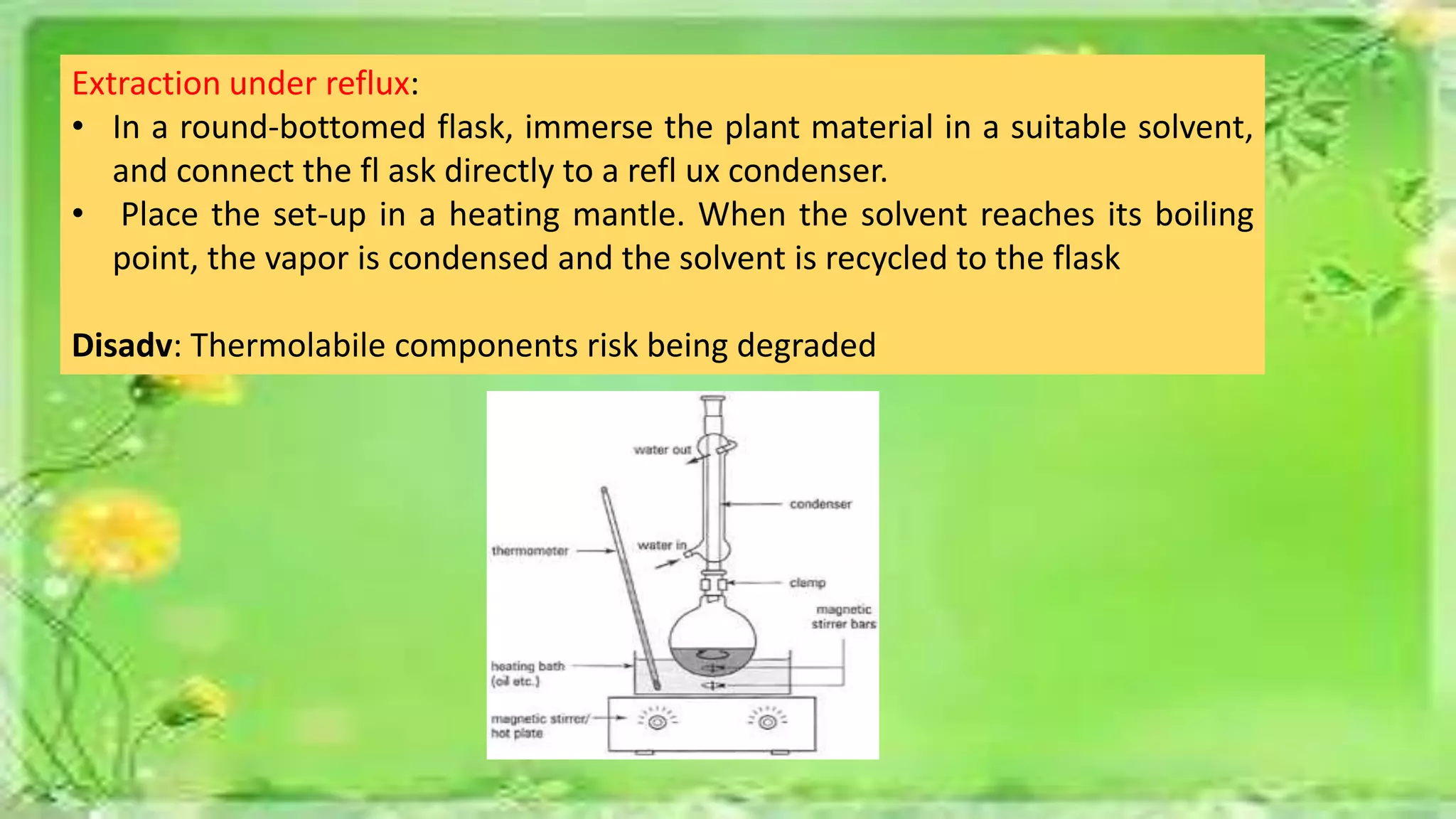 Extraction of herbal drugs | PPTX