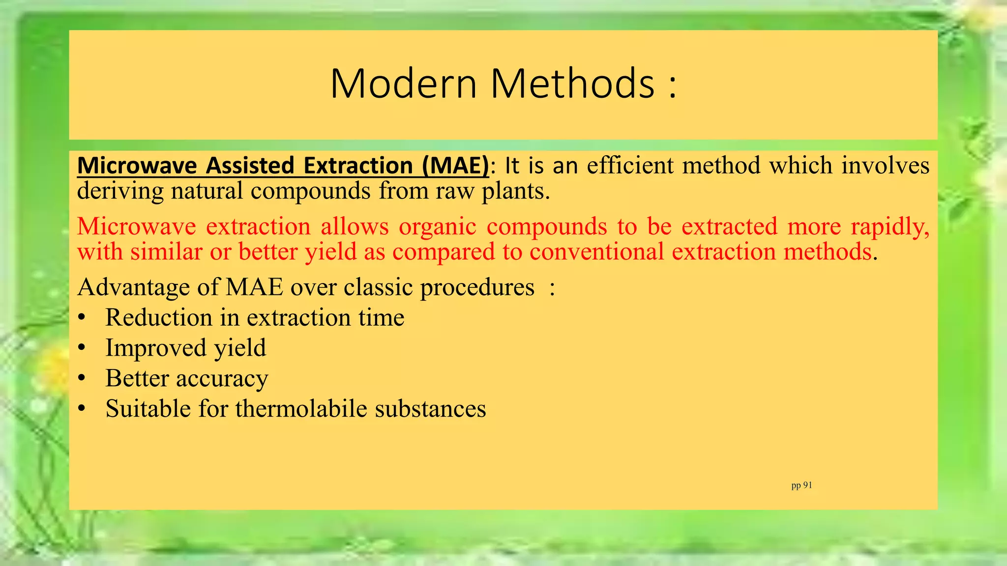 Extraction of herbal drugs | PPTX