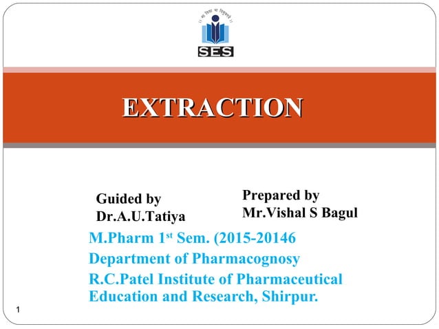 Extraction Ppt