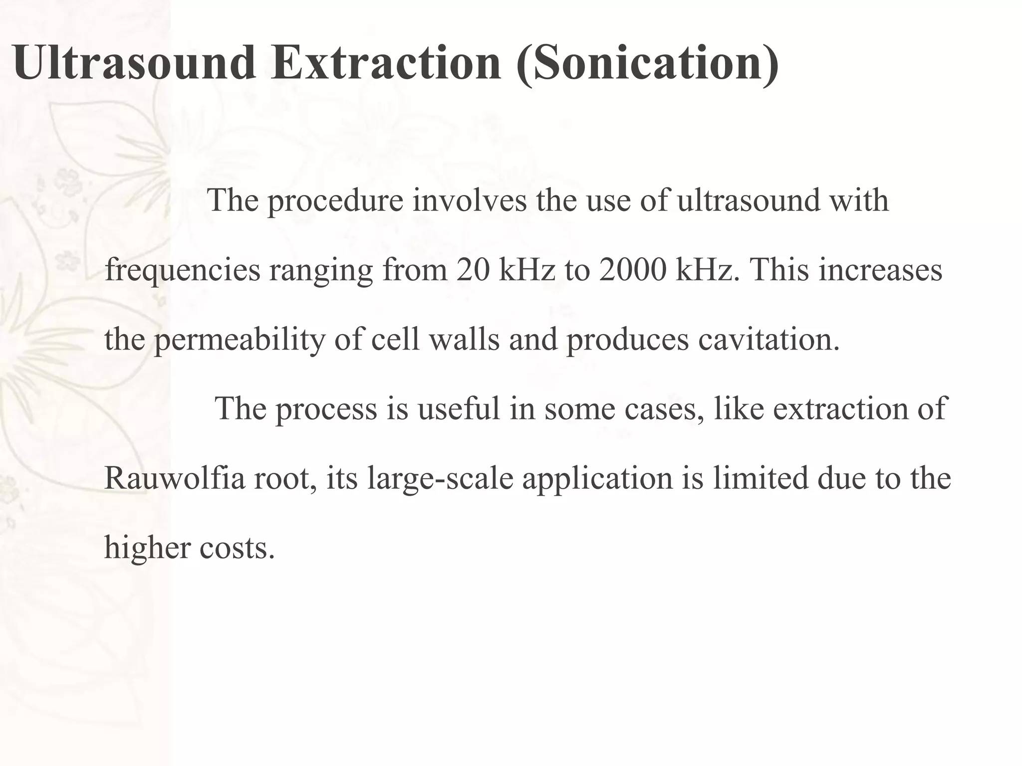 Methods of Extraction, Pharmacognosy, types of extraction for herbal ...