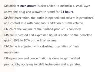 Methods of Extraction, Pharmacognosy, types of extraction for herbal ...