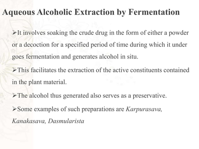 Methods of Extraction, Pharmacognosy, types of extraction for herbal ...