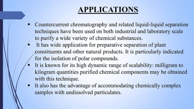 Counter current Extraction Solid phase extraction Gel filtration | PPTX