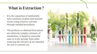 Recent Advances in Extraction | PPTX