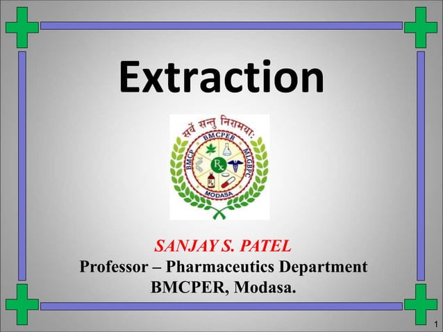 Extraction.ppt | Chemistry | Science