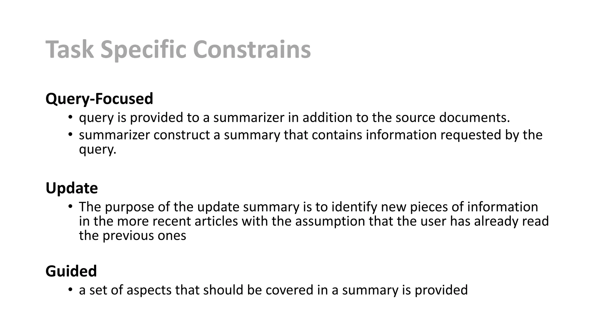 Extraction Based automatic summarization | PPT