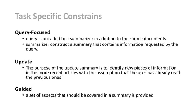Extraction Based Automatic Summarization Ppt