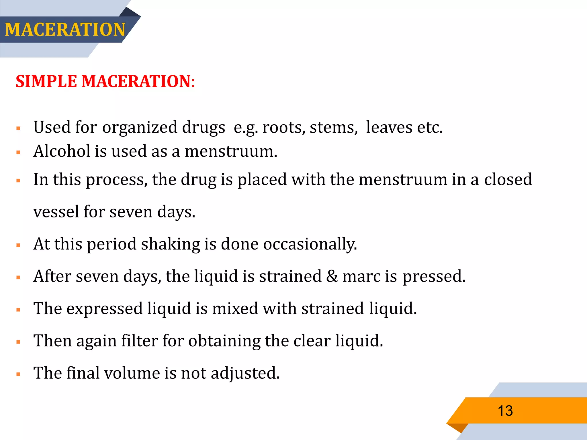 GALENICALS / EXTRACTION PROCEDURES | PPSX