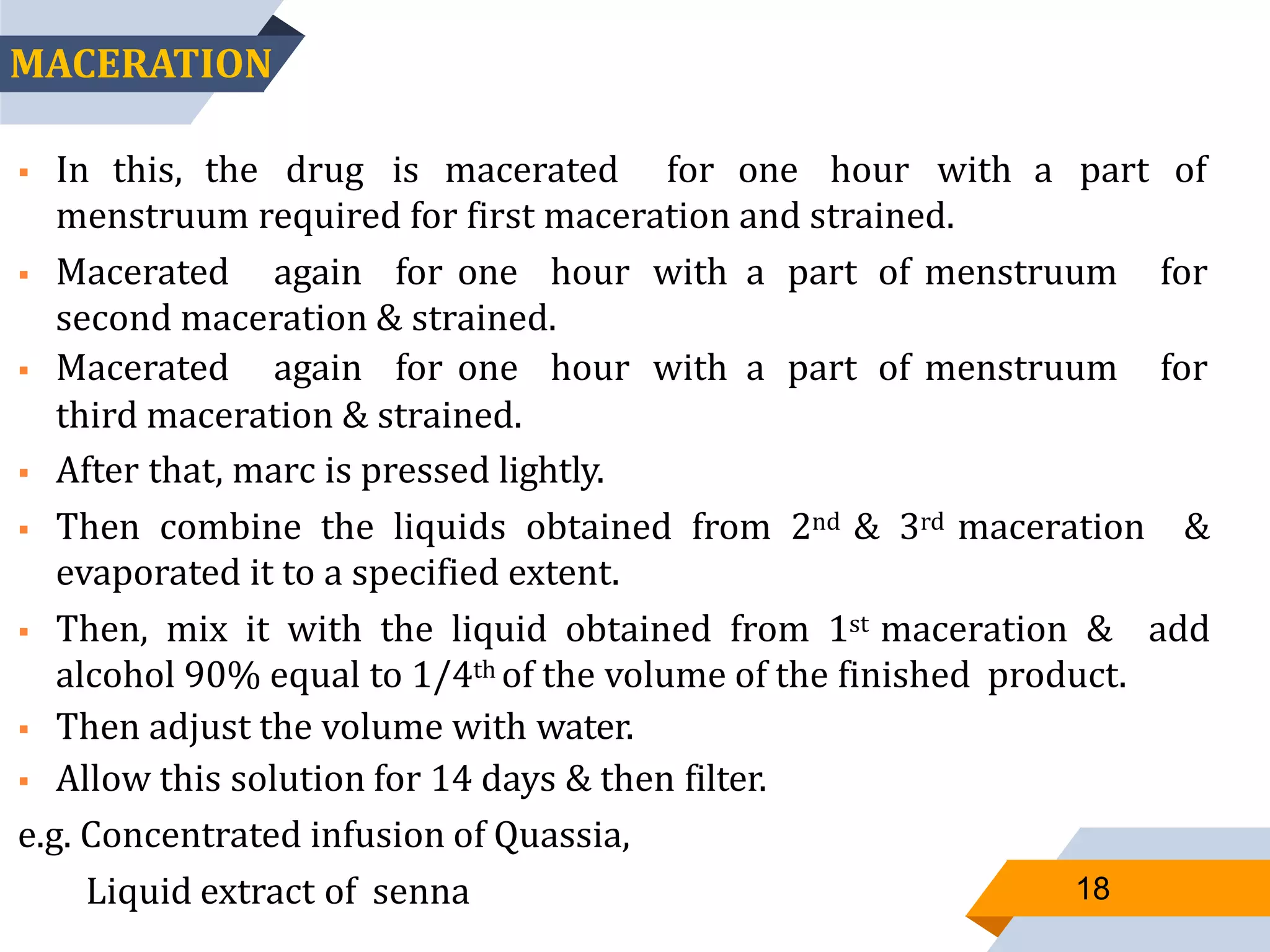 GALENICALS / EXTRACTION PROCEDURES | PPSX