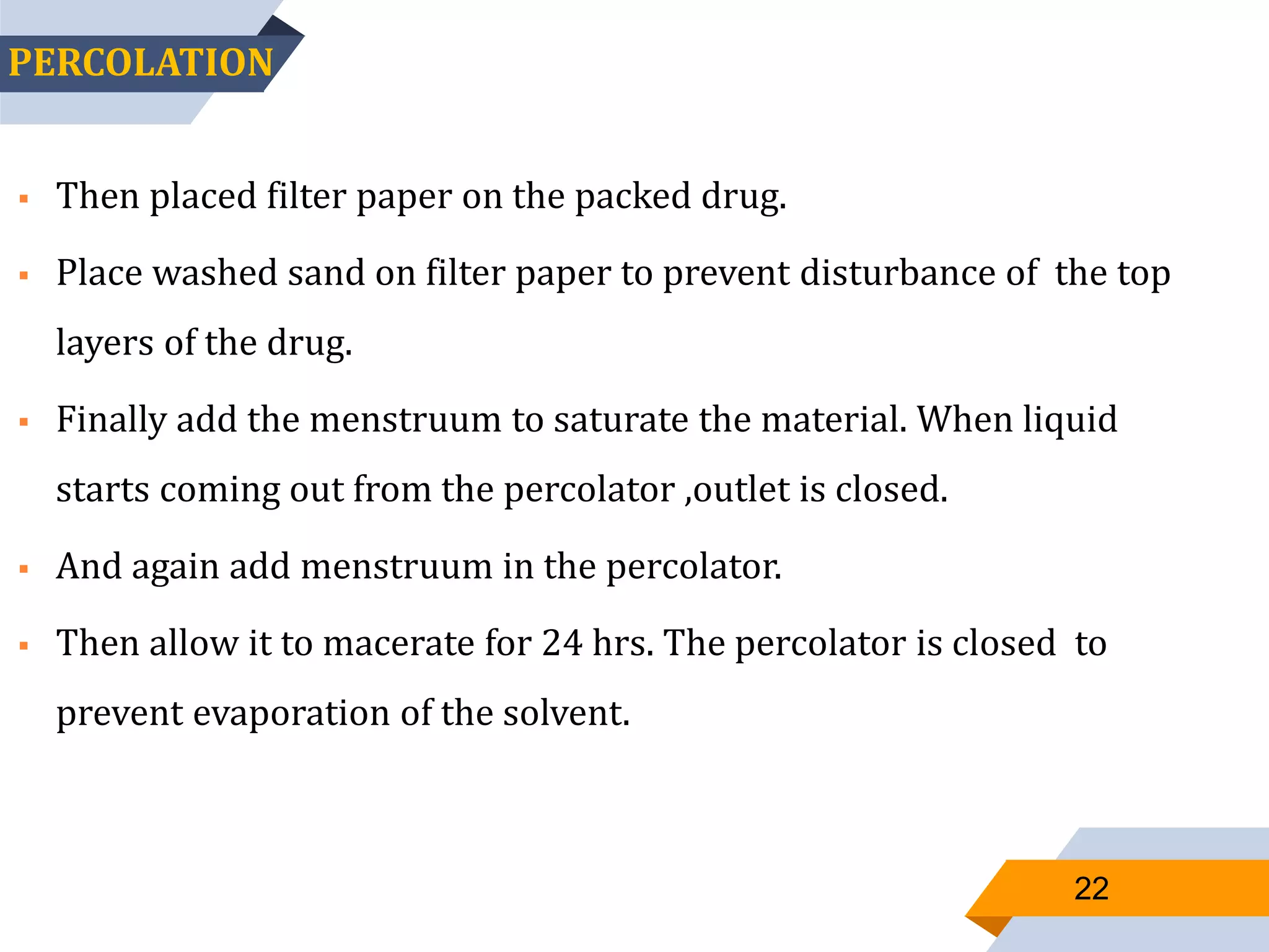 GALENICALS / EXTRACTION PROCEDURES | PPSX