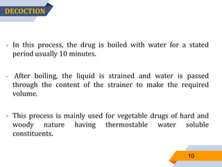 GALENICALS / EXTRACTION PROCEDURES | PPSX