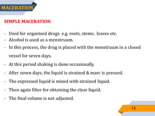 GALENICALS / EXTRACTION PROCEDURES | PPSX