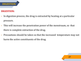 GALENICALS / EXTRACTION PROCEDURES | PPSX