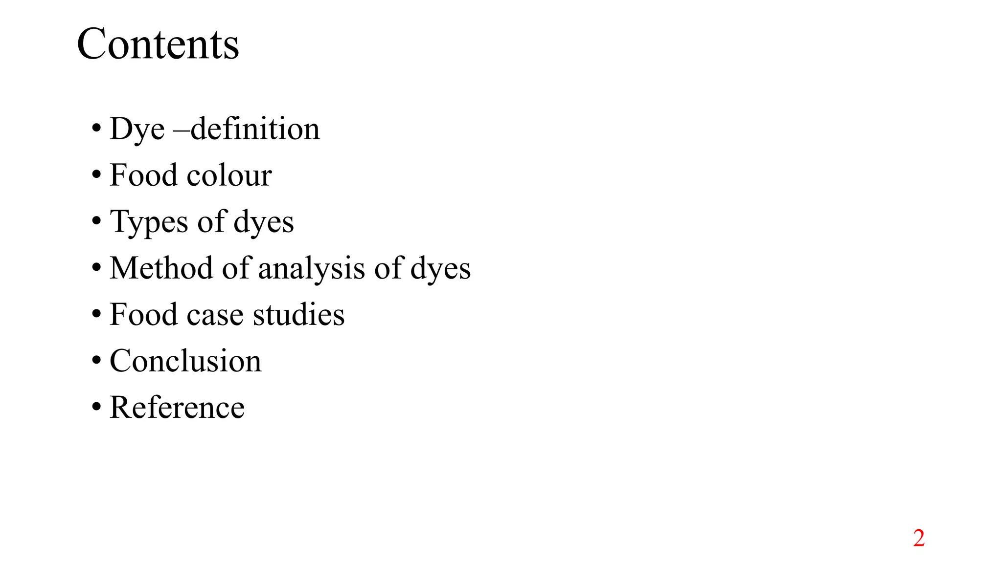 Extraction and analyis of dyes in food case studies | PPTX