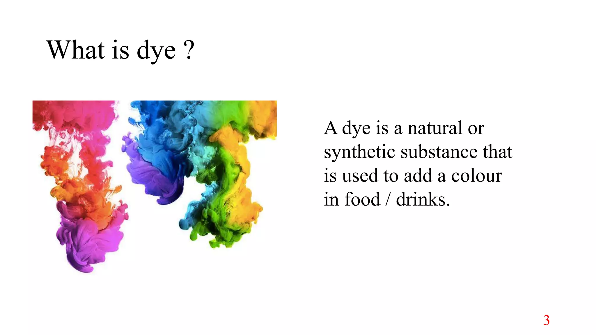 Extraction and analyis of dyes in food case studies | PPTX