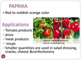 Extraction and application of natural food colorants | PPTX