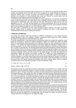 Extraction and characterization of pectin from citric waste aidic | PDF