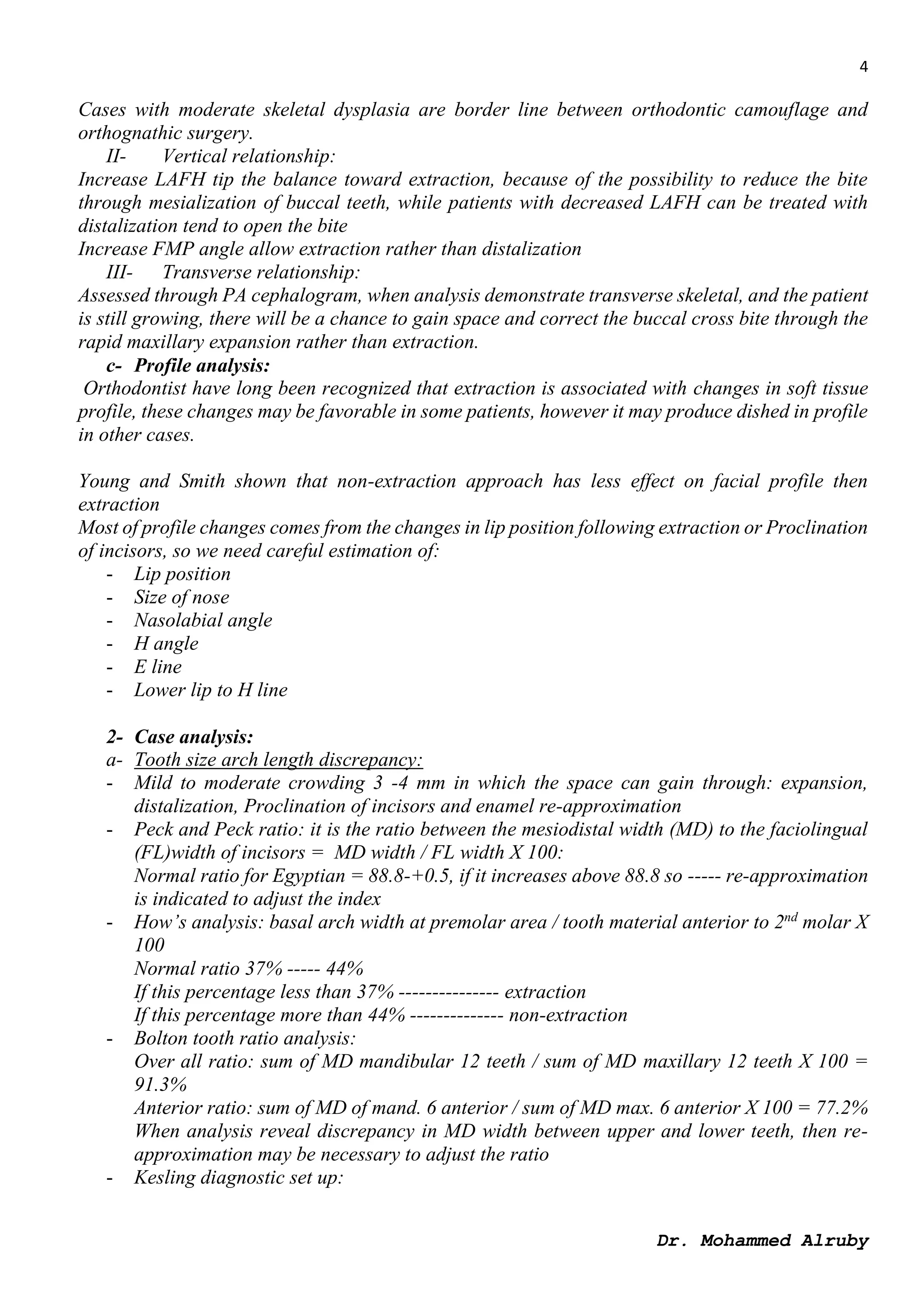 extraction and non extraction decision of ttt.docx