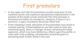 Extraction in orthodontics | PPTX