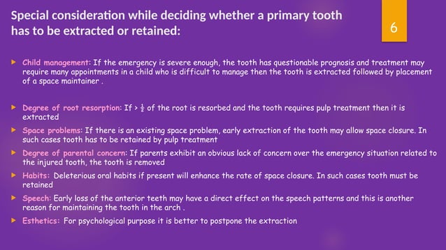 Extraction in pediatric dentistry........ | PPTX