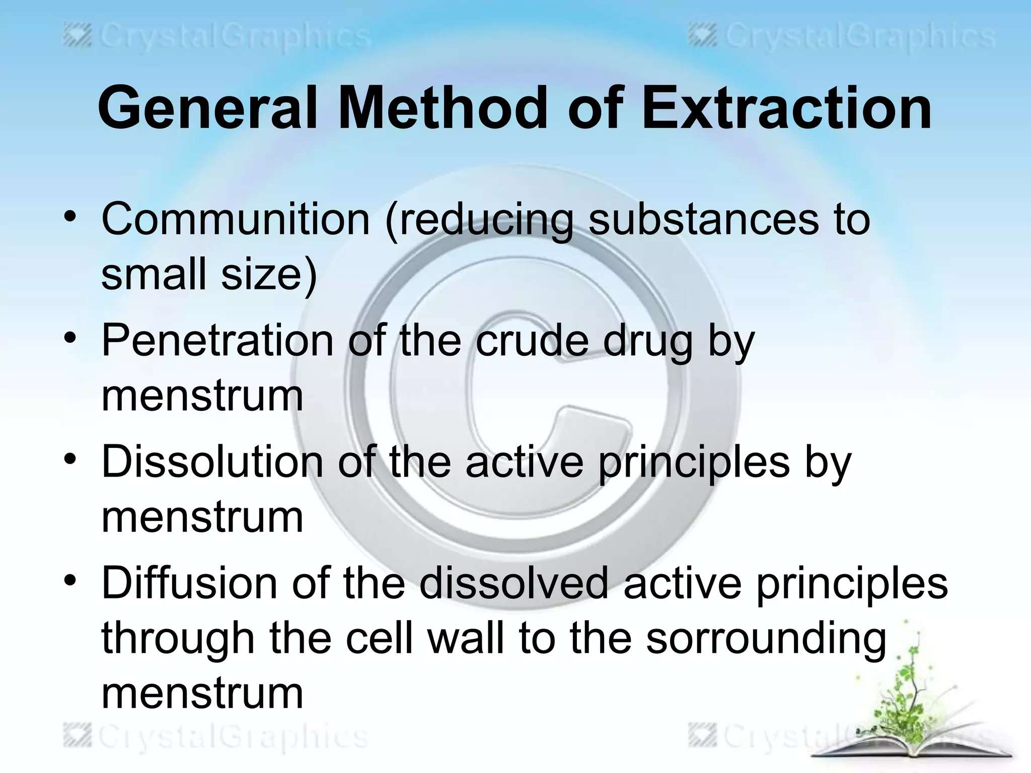 Extraction in pharmaceutics | PPT