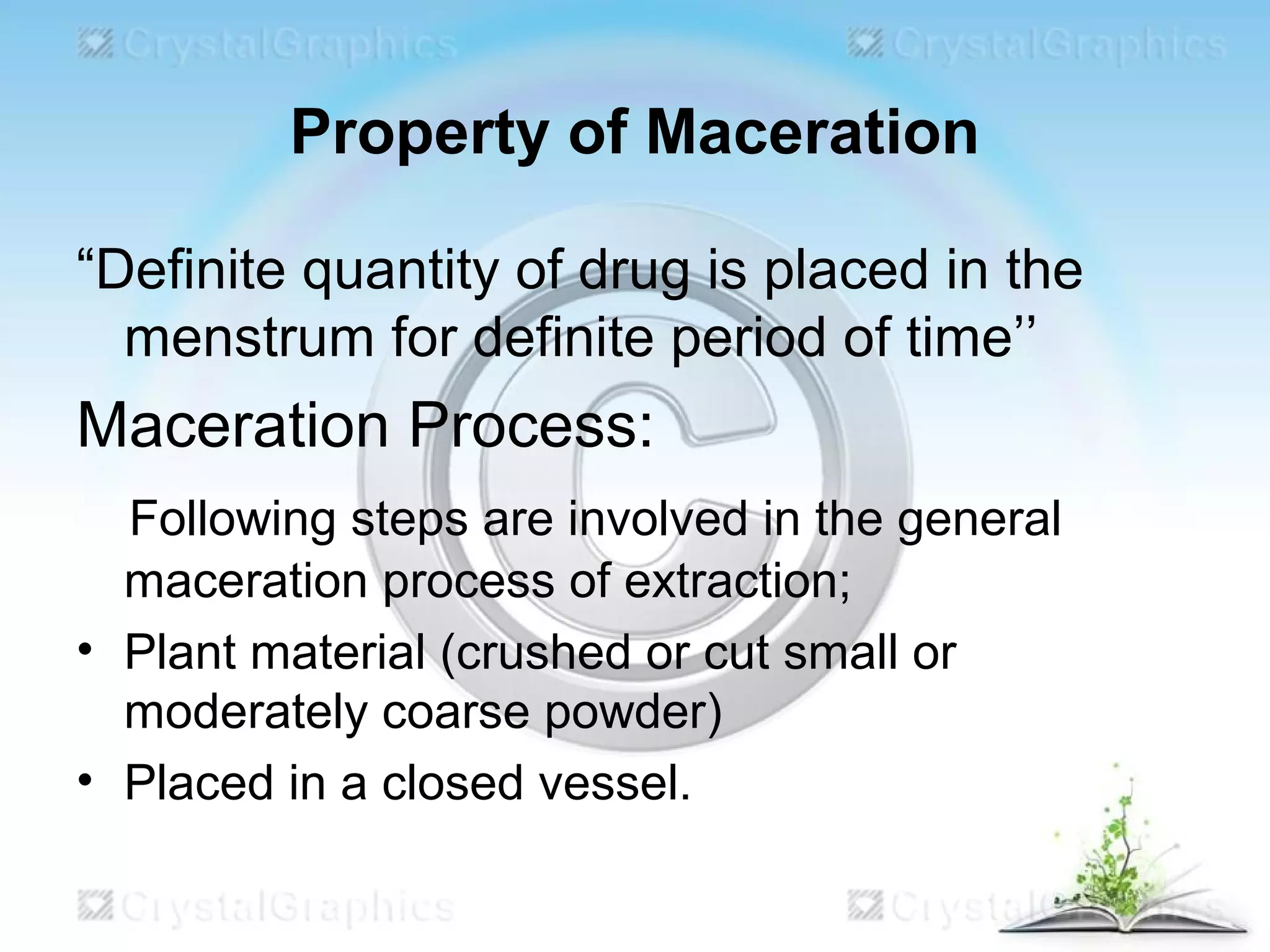 Extraction in pharmaceutics | PPT