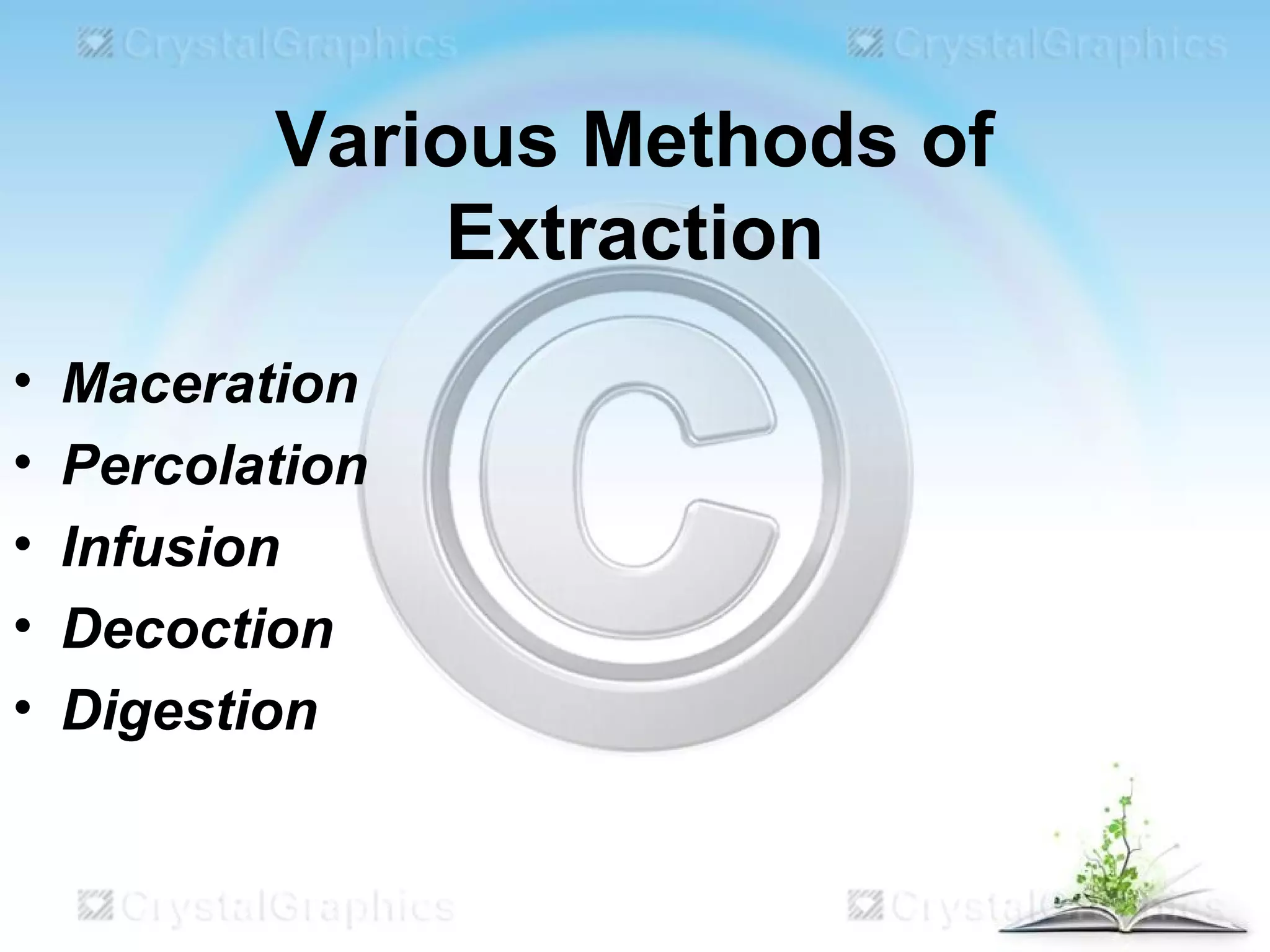 Extraction in pharmaceutics | PPT