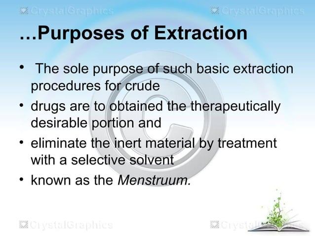 Extraction in pharmaceutics | PPT | Chemistry | Science