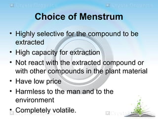Extraction in pharmaceutics | PPT