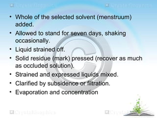 Extraction in pharmaceutics | PPT