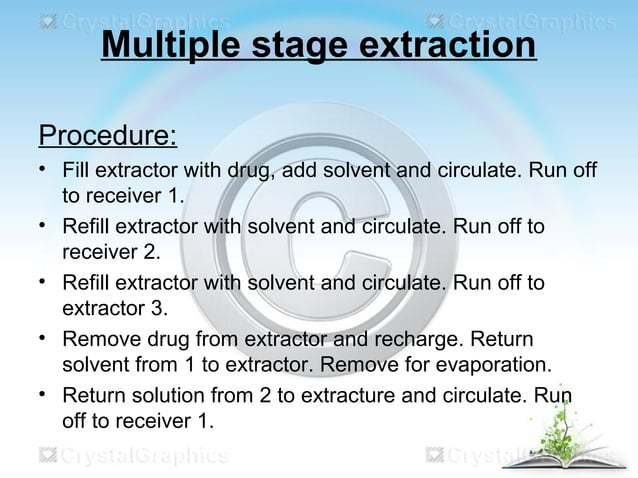 Extraction in pharmaceutics | PPT | Chemistry | Science