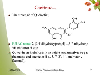 Extraction, isolation and structure elucidation of flavonoids ...