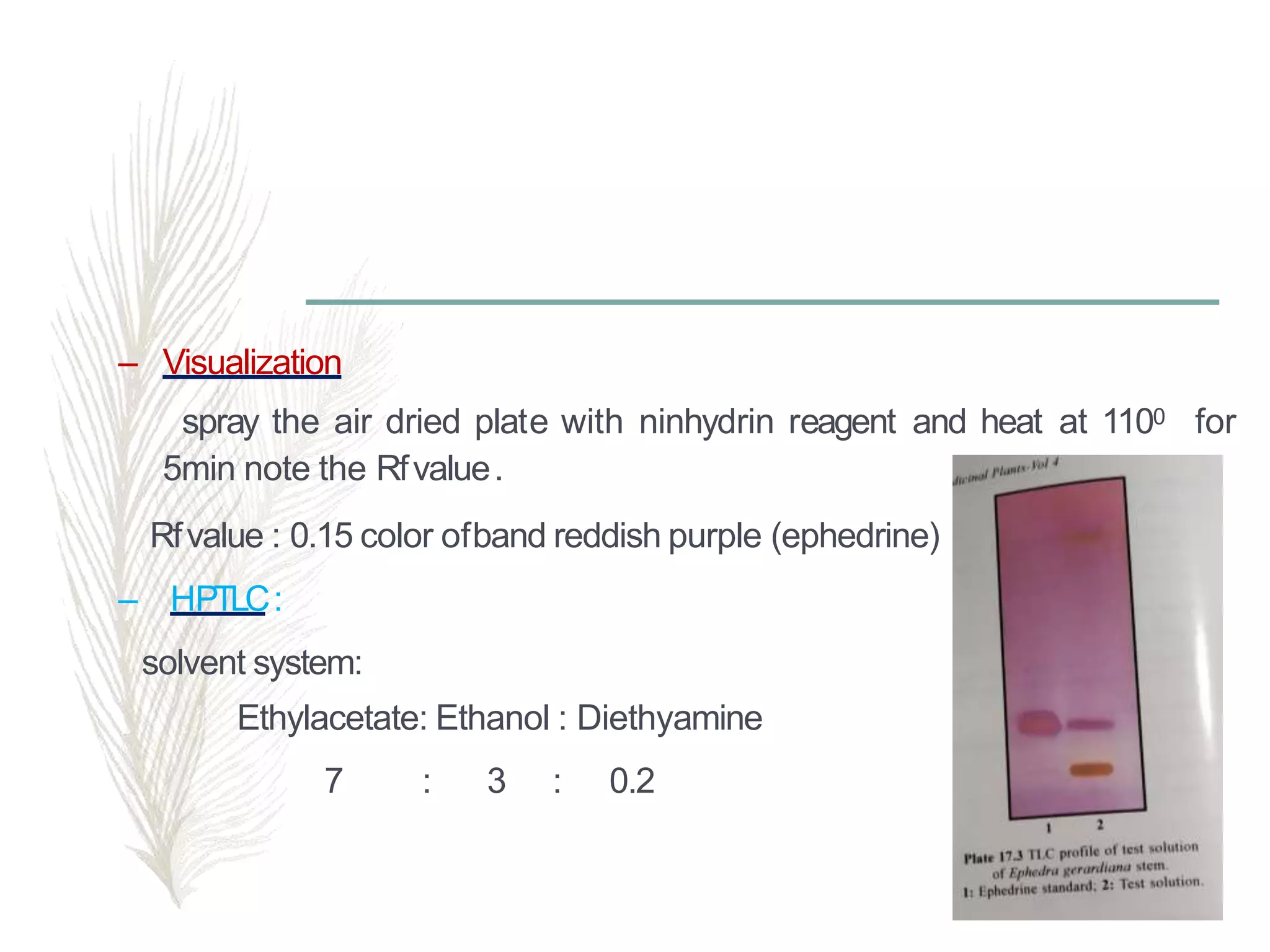 Extraction, isolation & estimation of ephedrine | PPTX