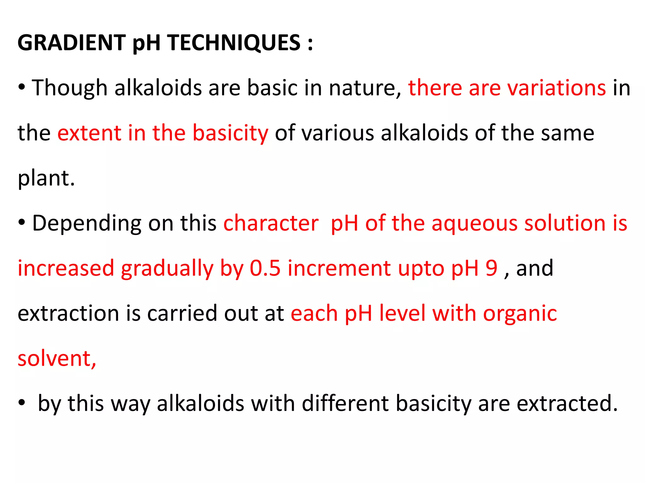 Extractionofalkaloids | PPTX