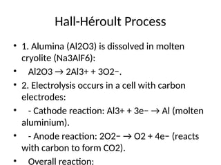 Extraction_of_Aluminium_Reactions and values.pptx